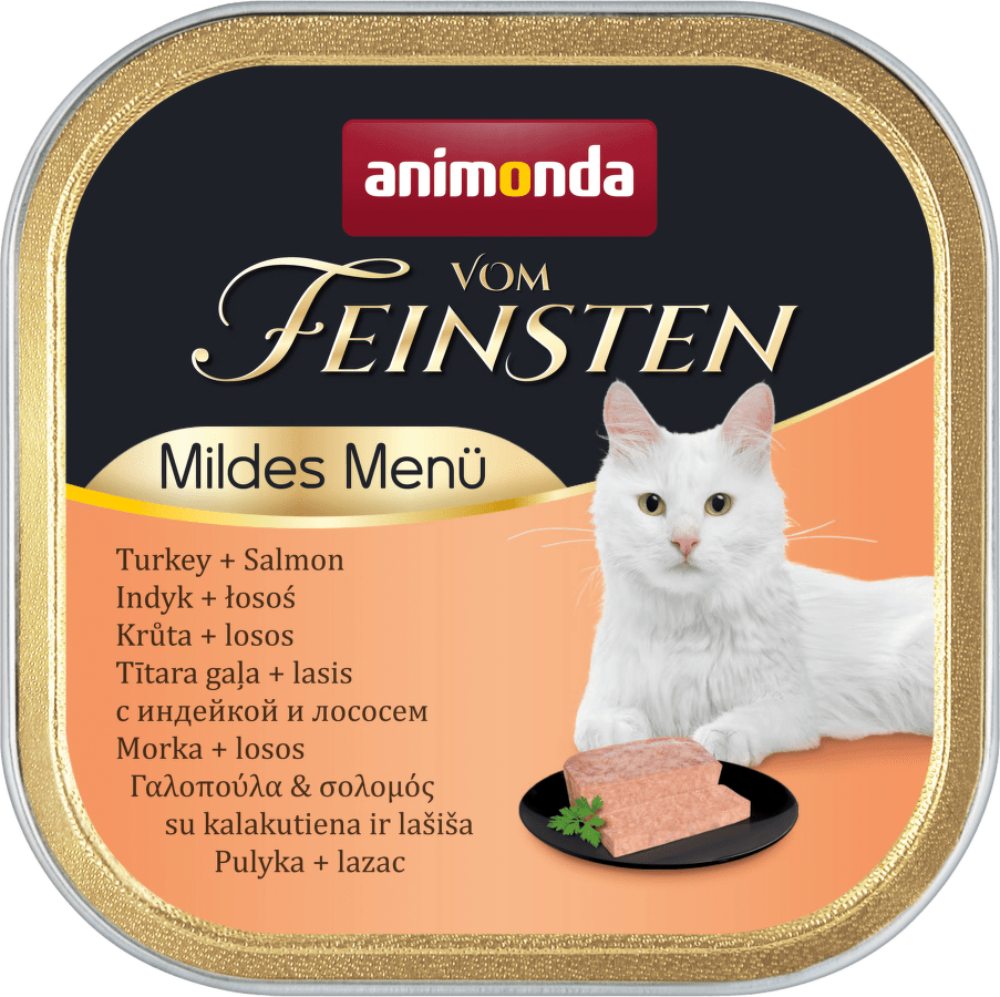 Konservi Konservi kaķiem Vom Feinsten Turkey + salmon Mild Menu, 100 g ...