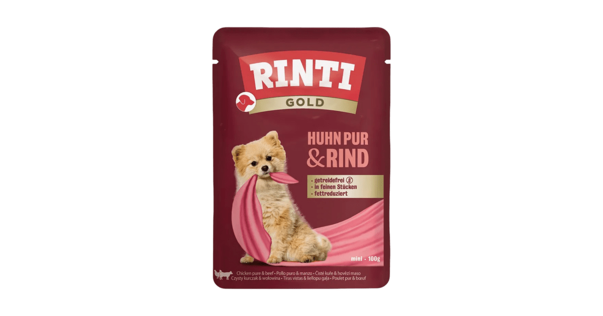 Konservi suņiem Rinti Gold, Chicken and Beef, 100 g | Dino Zoo