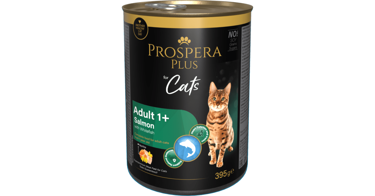 Konservi kaķiem Prospera Plus Cat Meat Paté, Salmon with Whitefish, 395 ...