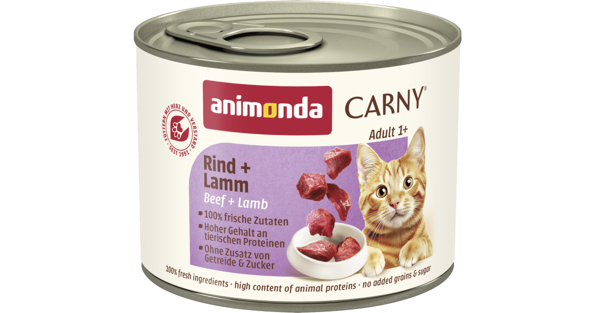 Konservi kaķiem Carny Adult Beef and Lamb, 200 g | Dino Zoo