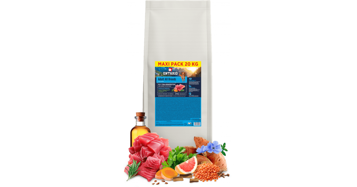 Granule pro psy Ontario Adult All Breeds Monoprotein Tuna & Sweet ...