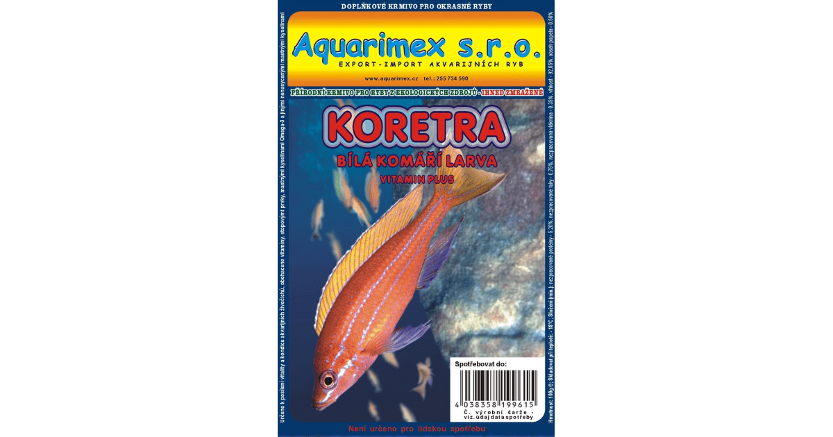 Krmivo pre akváriové ryby Aqua Biela komária larva (Koretra) mrazené ...