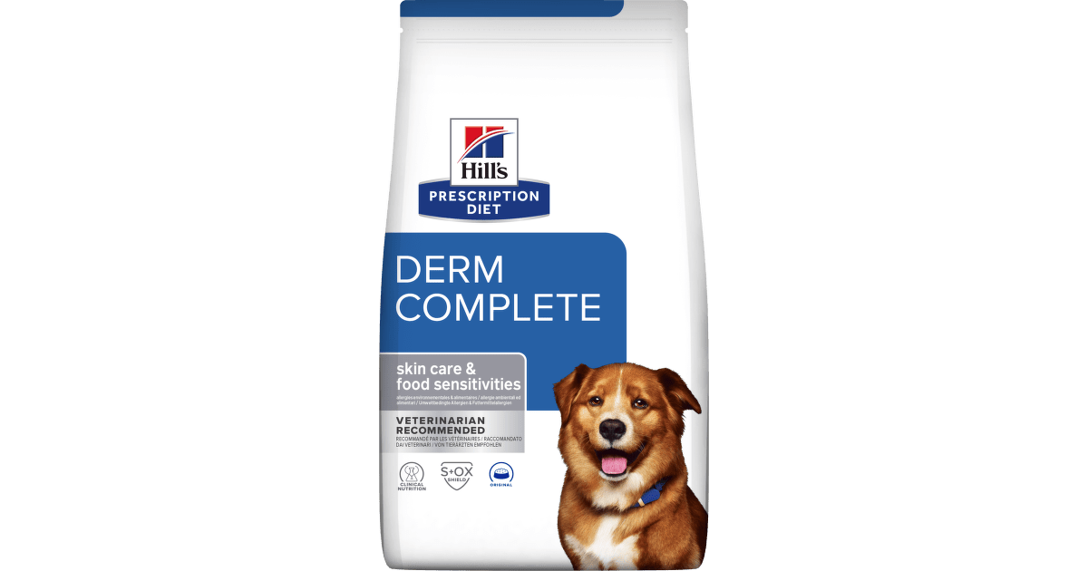 Veterinární diety Hill's Prescription Diet Derm Complete rýže a vejce ...