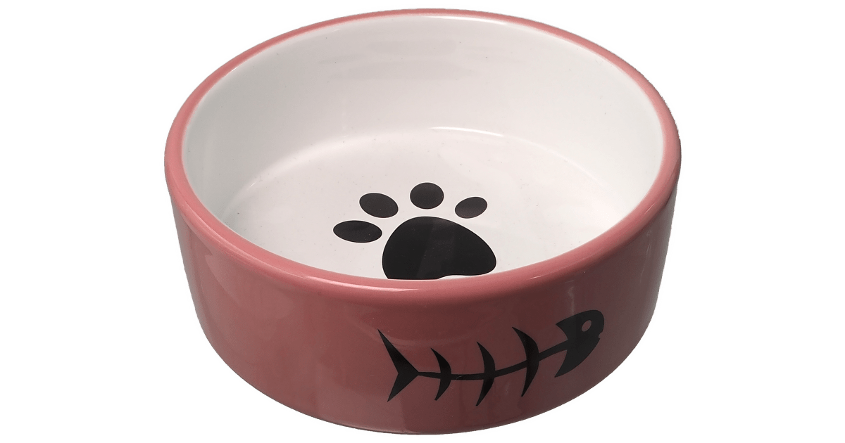 Misky Magic Cat miska keramická Labka/Kostra ryby 12,5x4,5 cm ružovo ...