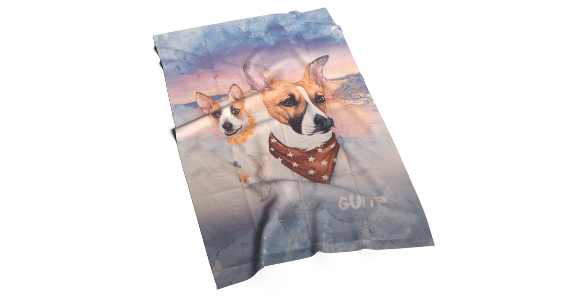 Ručníky a osušky Rychleschnoucí ručník Dog Fantasy Gump 130x80cm ...