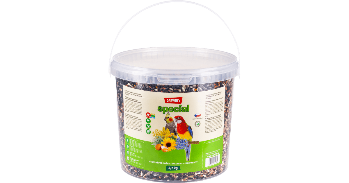 Krmivo pre vtáky DARWINs krmivo pre stredné papagáje 2,7 kg | Super zoo