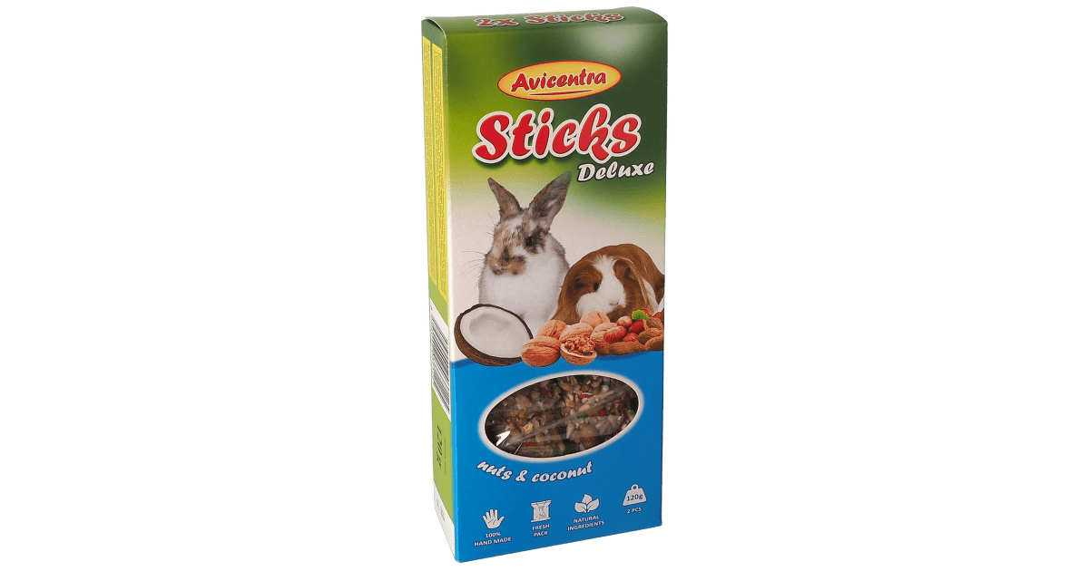 Pochúťky pre drobné cicavce Tycinka velky hlodavec orechova 2ks | Super zoo