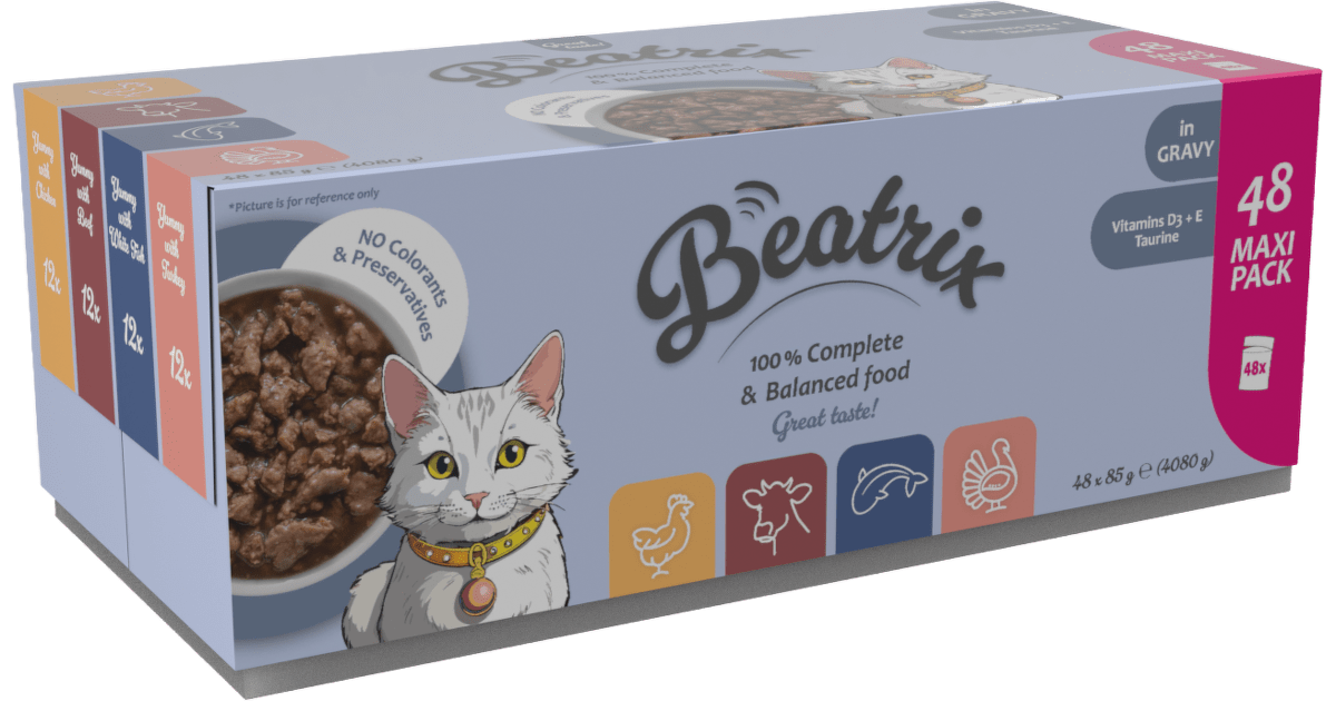 Konzervy a kapsičky pre mačky Kapsičky Beatrix Adult Cat box 48x85g ...