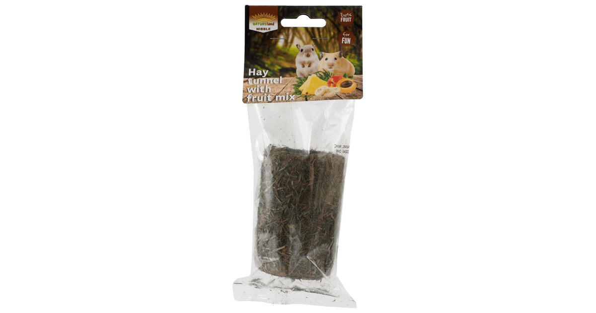 Pochúťky pre drobné cicavce Nature Land Nibble Tunel zo sena plnený ...
