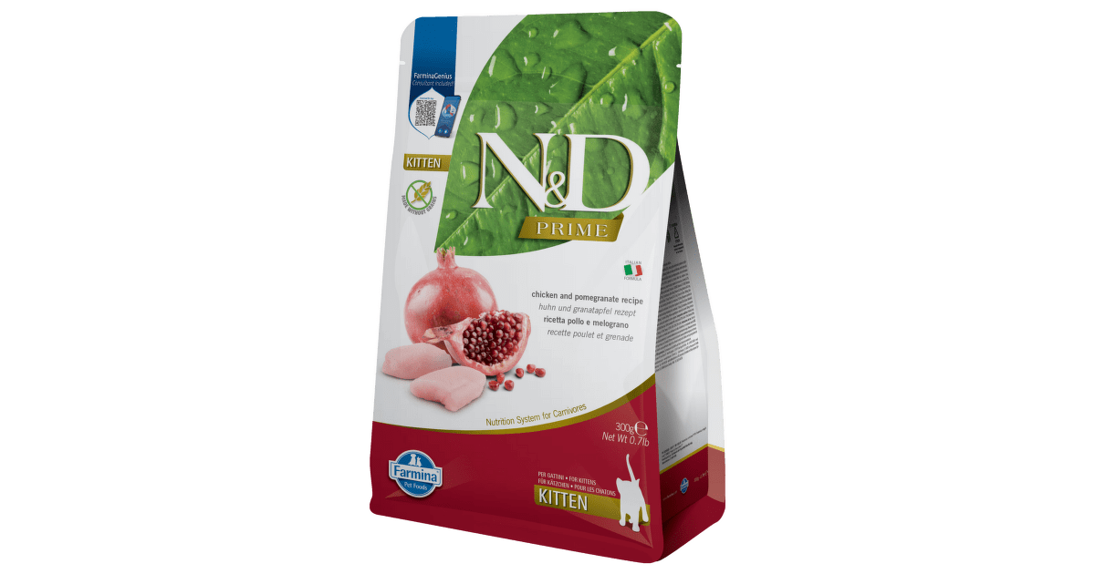Granule pre mačky ND Cat Prime Kitten kura a granátové jablko 0,3 kg ...