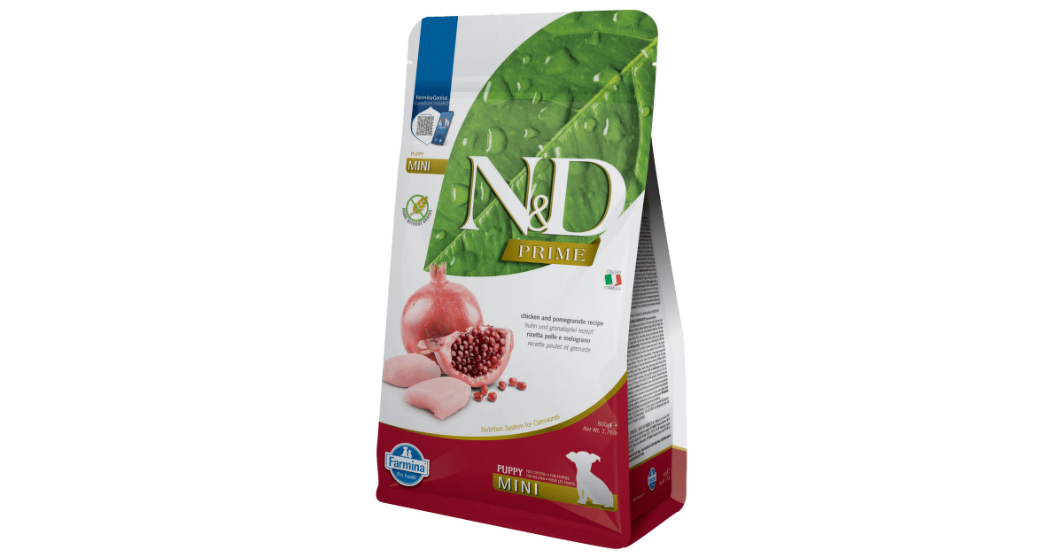 Granule pre psov ND Dog Prime Puppy Mini kura a granátové jablko 0,8 kg ...