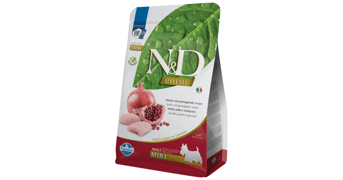 Granule pre psov ND Dog Prime Adult Mini kura a granátové jablko 2,5 kg ...